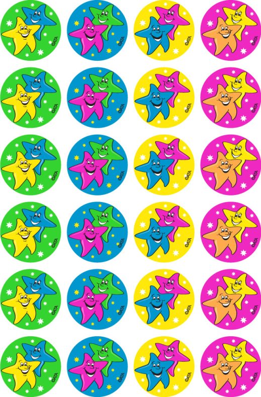 Star Fluoro Stickers 96 pack (FS210) – Educational Art Supplies
