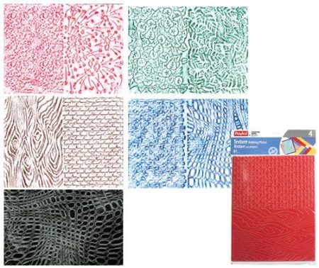 Rubbing Plates – Large Texture 8 Designs – Educational Art Supplies